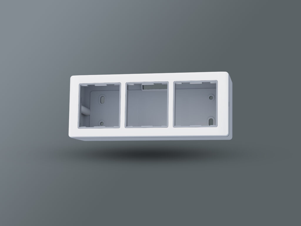 6 Modular Silver Line Surface Box - Rapid Electric